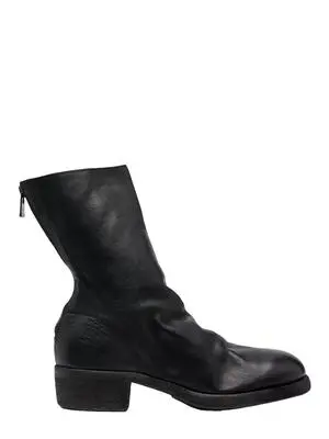 Guidi Back Zip Boots - Black