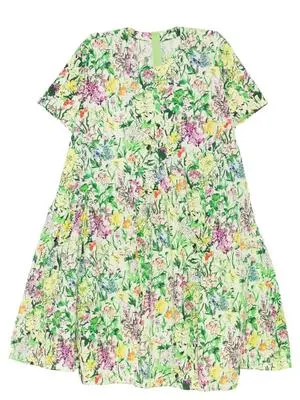 JNBY Floral Print Round Neck Dress - Green