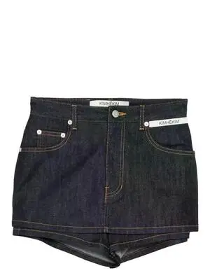 KIMHEKIM Layered Denim Skorts - Blue