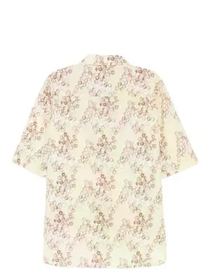 CROQUIS Circle-print Short-sleeve Shirt - Neutrals