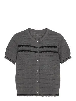 JNBY JNBY Pointelle-Knit Scalloped Blouse