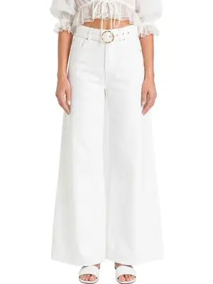 TWINSET Wide Leg Jeans - White