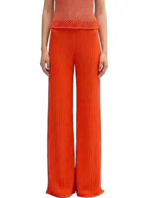 MARGHERITA MACCAPANI Bouncy Palazzo Cotton Trousers - Orange