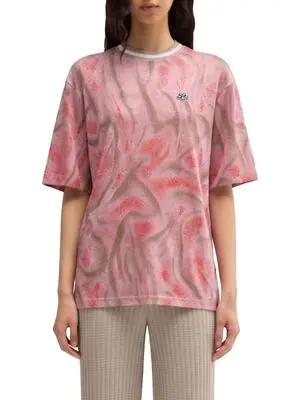 MARGHERITA MACCAPANI Abstract Pattern Viscose T-shirt - Pink