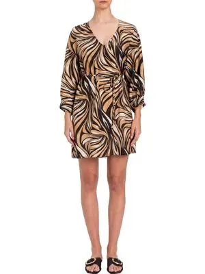 TWINSET U & B Printed Belted Midi Dress - Multicolor