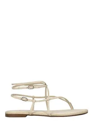 Sam Edelman Sam Edelman Clarra Leather Strappy Flat Sandals Bone