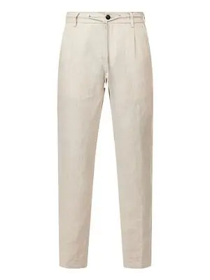 Eleventy Slim-fit Linen-blend Jogger Trousers - Sabbia