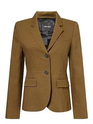 ME+EM Soft Sculpt Woven Blazer - Olive Green