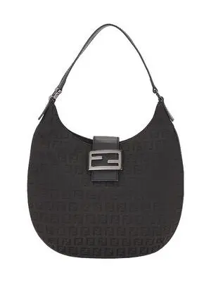 Undefined Fendi Zucchino Hobo Bag - Black