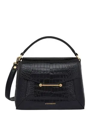 Strathberry Mosaic Top Handle Handbag - Black