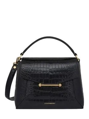 Strathberry Mosaic Top Handle Handbag - Black