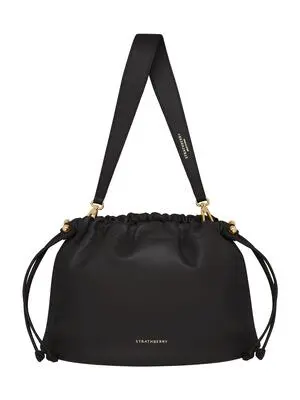 Strathberry Strathberry Charlotte Midi Drawstring Bucket Bag Black