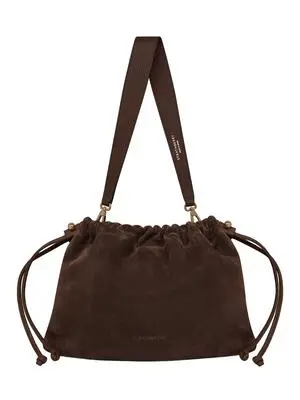 Strathberry Charlotte Midi Drawstring Bucket Bag - Brown