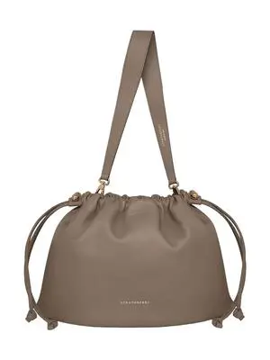 Strathberry Strathberry Charlotte Midi Drawstring Bucket Bag Grey