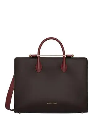 Strathberry Strathberry Tote Bag With Music Bar Closure Brown