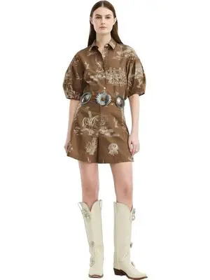 LELA ROSE Lela Rose Reyrosa Cotton Short