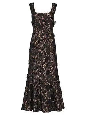 MILLY Spencer Lace Midi Dress - Black