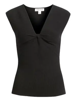 NORDSTROM Sleeveless Twist Front V-Neck Sweater