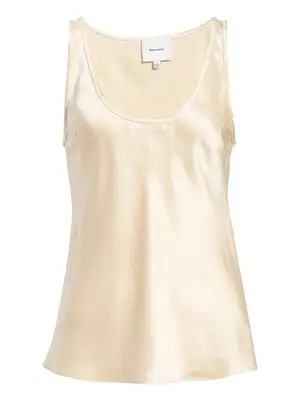 REFORMATION Sleeveless Silk Top - Almond