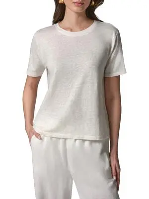 Donna Karan New York Linen Blend T-shirt - Cream