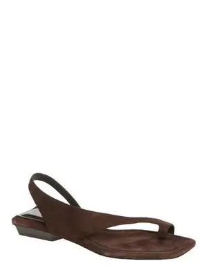 Rag & Bone Live Flat Sandal - Dark Chocolate Suede