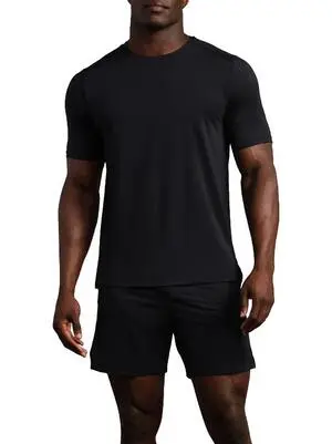 RHONE Rhone Endure Crewneck Short Sleeve Performance T-Shirt Pure Black