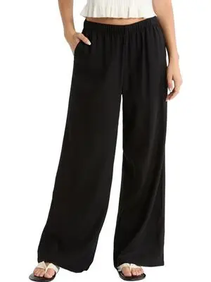Paige Jude Wide Leg Pants - Black