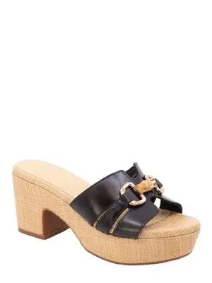 CHOCOLAT BLU Chocolat Blu Gianna Platform Slide Sandal Black Leather