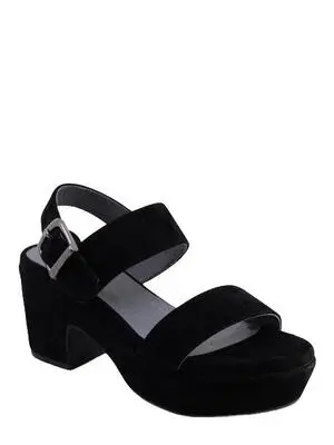 CHOCOLAT BLU Chocolat Blu Gardina Slingback Platform Sandal Black Suede