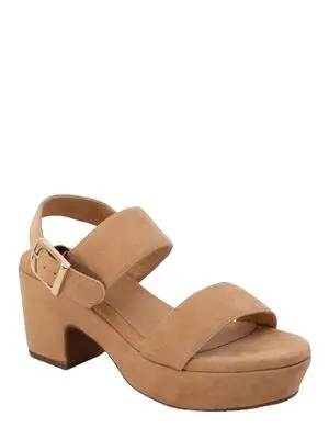 CHOCOLAT BLU Chocolat Blu Gardina Slingback Platform Sandal Latte Suede