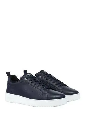 Mcm Neo Terrain Monogram Leather Sneakers - Navy Blazer
