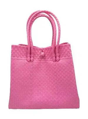 SARAH STEWART Maxi Piper Handwoven Tote - Bubblegum