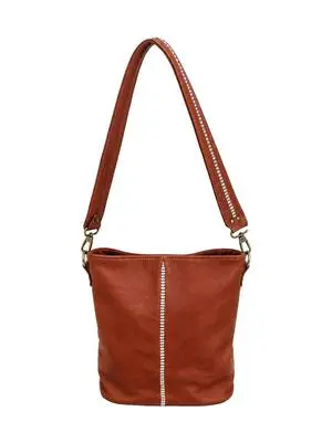 AMASOUK Amasouk Sabra Leather Shoulder Bag Saddle