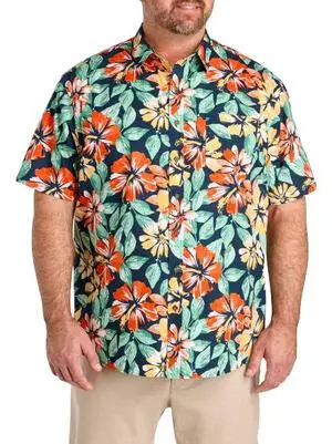 OAK HILL BY DXL Big & Tall Large Floral Sport Shirt - Multi