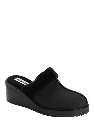 MUK LUKS Sophia Faux Fur Trim Mule - Black