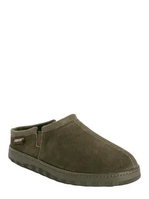 MUK LUKS Matt Faux Shearling Lined Suede Slipper - Olive