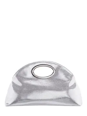 Nina Jael Top Handle Clutch - Silver