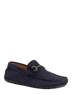 Dune London Dune London Leather Bit Loafer Navy/suede