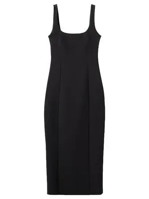 MANGO MANGO Sleeveless Midi Dress With Square Neckline And Slit