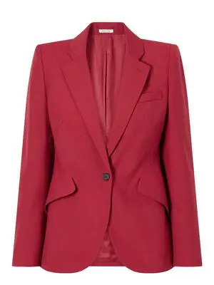 Alexander McQueen Wool And Mohair-blend Blazer - Red