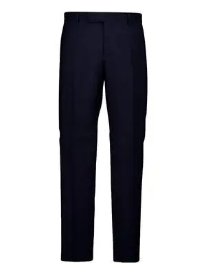 Fendi Dark Wool Tailored Trousers - Blue
