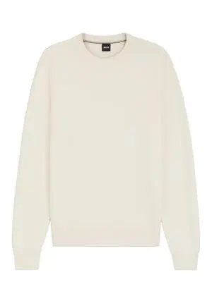 BOSS BOSS Regular-Fit Sweater In Diagonal-Structured Cotton
