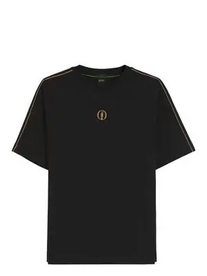 BOSS The Open Cotton T-shirt With Golf Graphic - Black