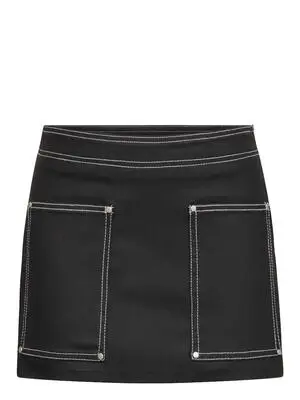 TT STUDIOS Danielle Skirt With Contrast Stitching - Black