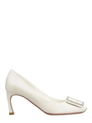ROGER VIVIER Roger Vivier Trompette Satin Pumps White