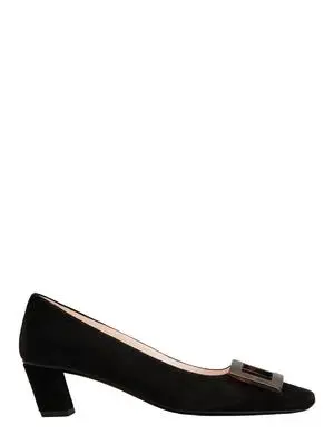 ROGER VIVIER Belle Vivier Suede Pumps Black