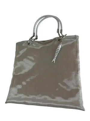 ROMER MILLINERY Metallic Mesh Tote With Fish Charm - Silver