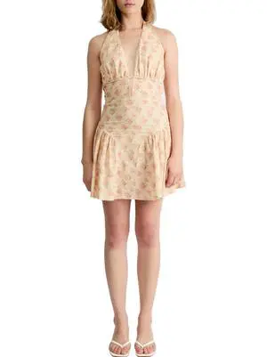 EXTRO & VERT Alice Halterneck Mini Dress - Floral Print
