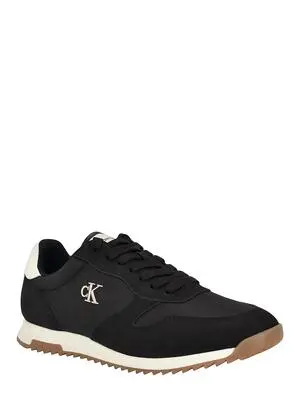 Calvin Klein Galladen Round Toe Lace-up Sneakers - Black