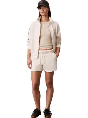 Calvin Klein Logo Tape Terry Shorts - Tofu